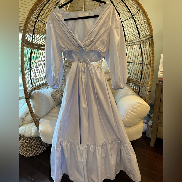 Wayf | Dresses | Wayf Powder Blue Midi Dress | Poshmark